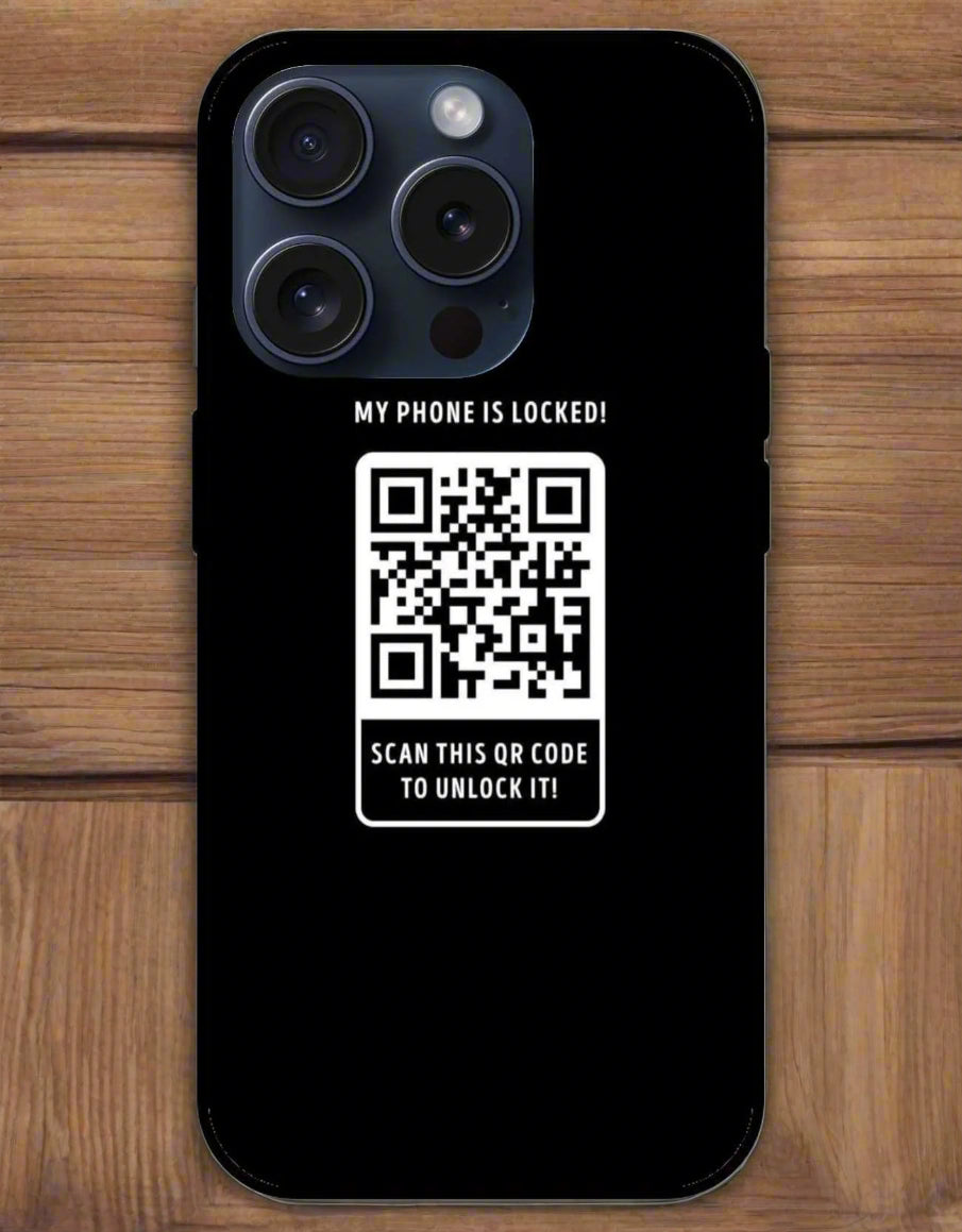 SCAN TO UNLOCK Original Glass Glossy Finish Back Cover – Covers Buy