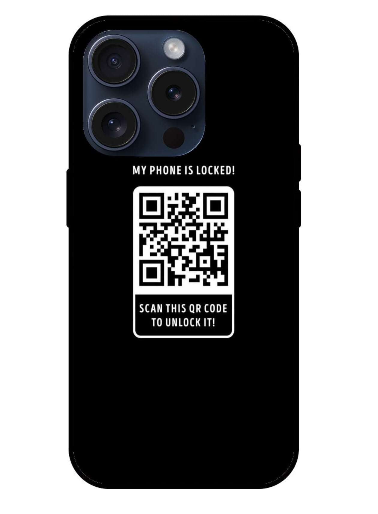 SCAN TO UNLOCK Original Glass Glossy Finish Back Cover – Covers Buy