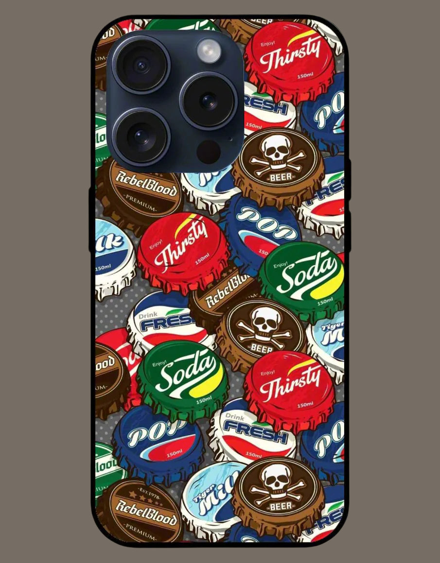 SODA CAN Aesthetic Original Glass Glossy Finish Back Cover – Covers Buy